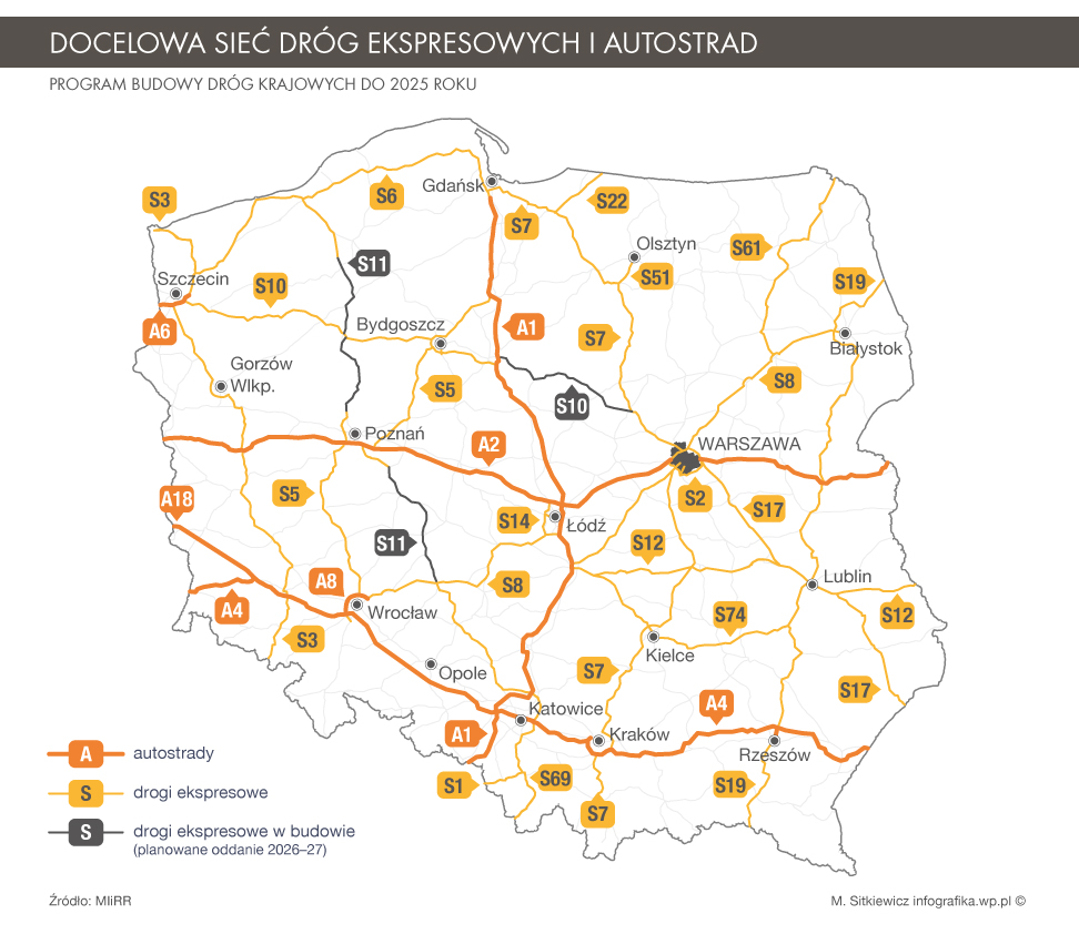 Mapa budowy dróg. Te autostrady i ekspresówki powstaną do 2025 roku, strona 2 z 8 | Money.pl